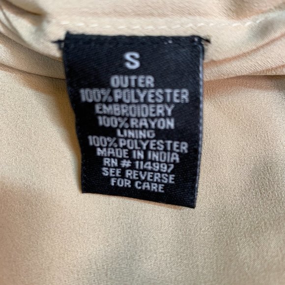 Tolani | Tops | Tolani Collection Embroidered Danika Beige Mesh Caftan ...